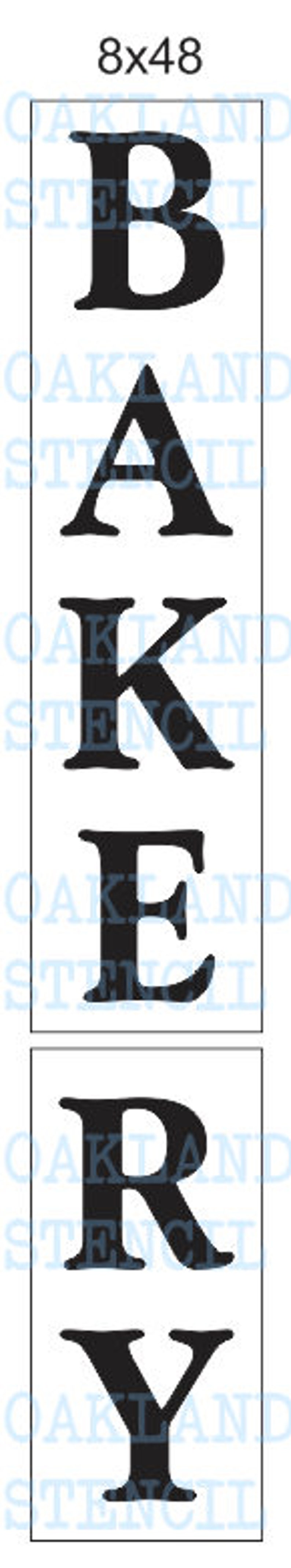 BAKERY STENCIL Vertical for Painting Wood Signs Large Tall - Etsy
