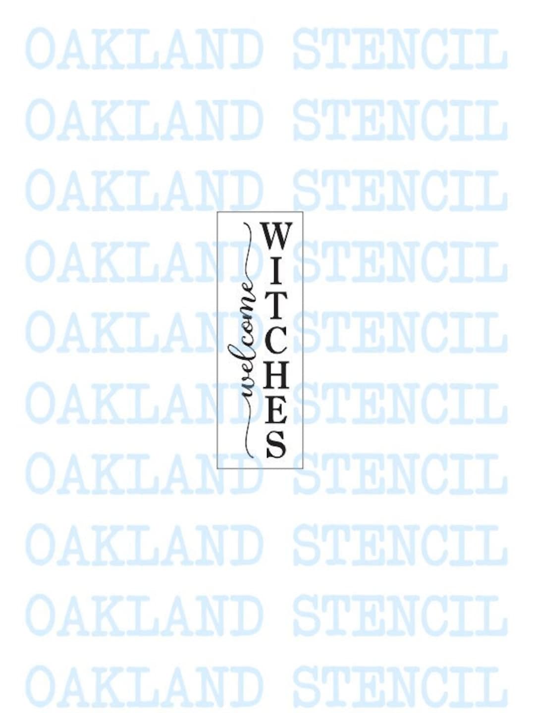 Welcome Witches STENCIL Vertical for Painting Wood Signs Reusable ...