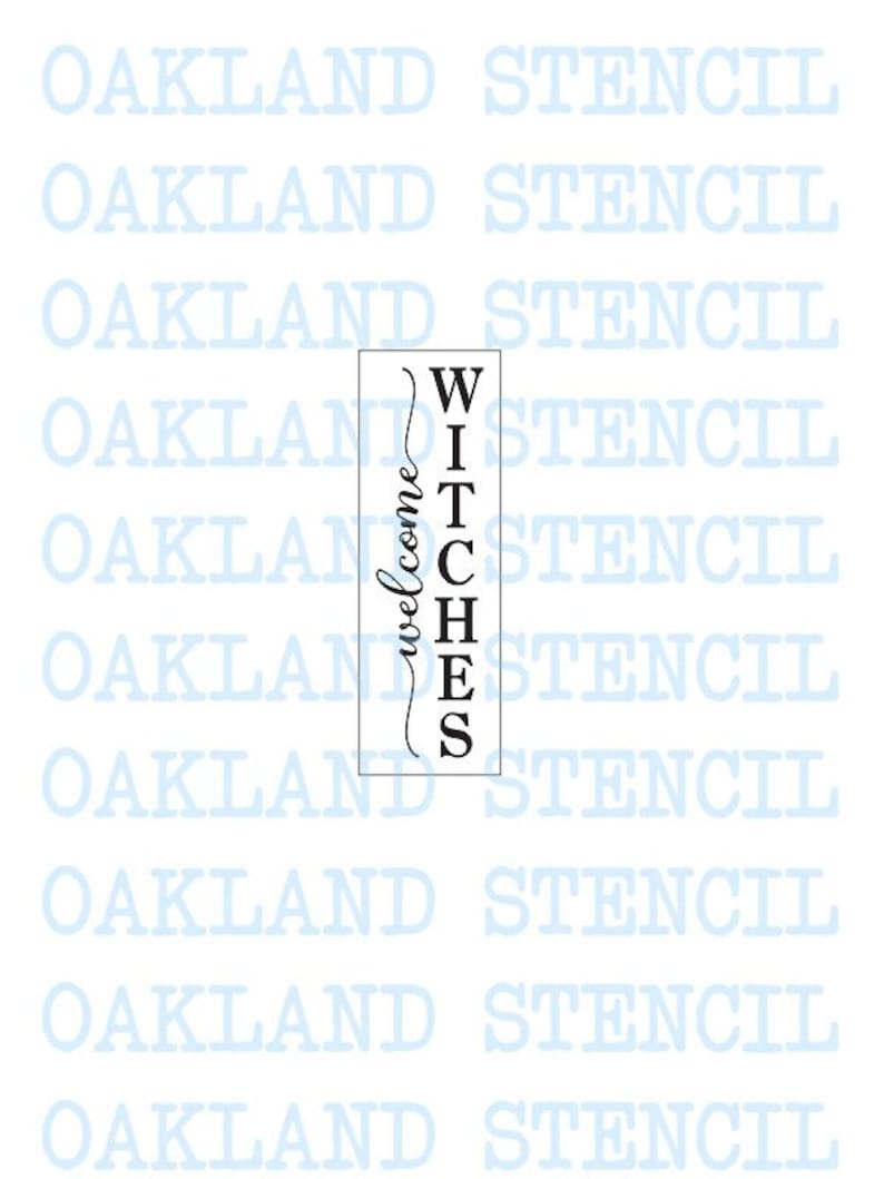 Welcome Witches STENCIL Vertical for Painting Wood Signs Reusable ...