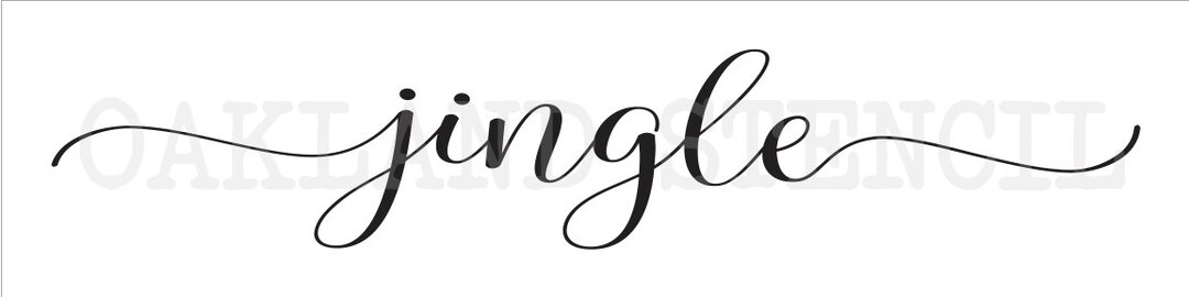 Jingle~~ STENCIL 6"x24" for Painting Signs Inspirational Canvas Fabric ...