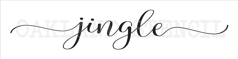 Jingle~~ STENCIL 6"x24" for Painting Signs Inspirational Canvas Fabric ...