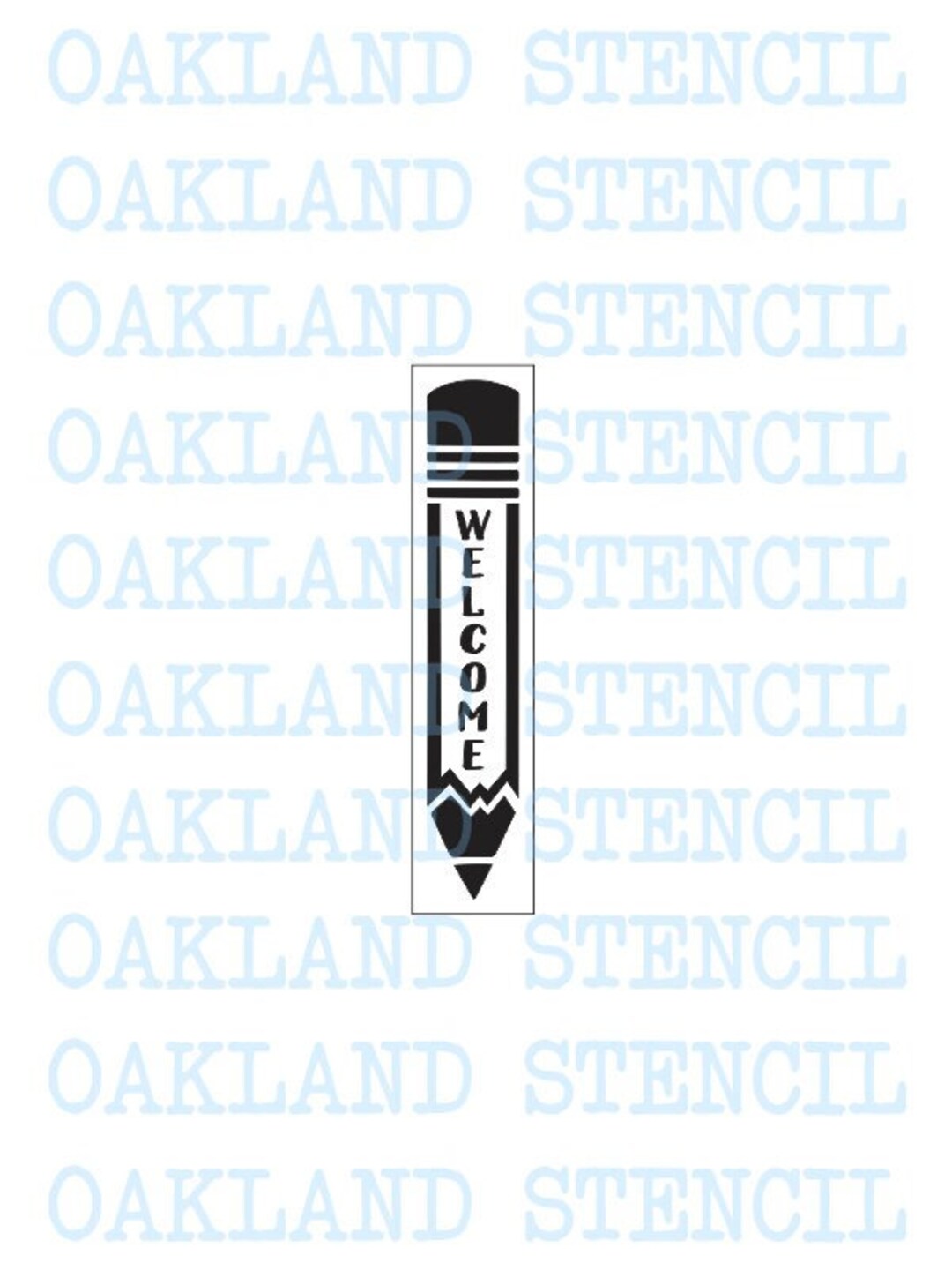 Welcome Pencil STENCIL Vertical Reusable for Painting Wood Signs ...