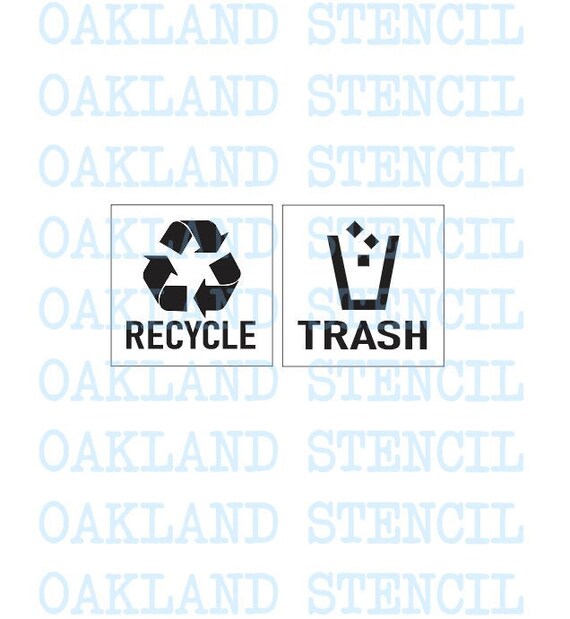 Recycle Symbol Trash STENCIL for Painting Signs Garbage Cans | Etsy