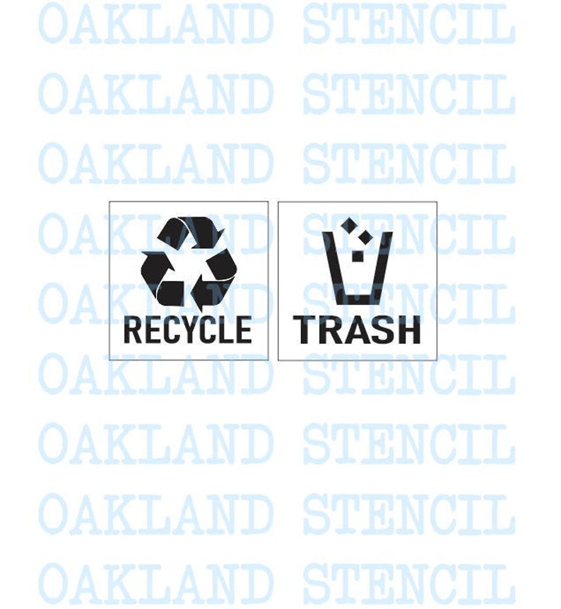 Recycle Symbol Trash STENCIL for Painting Signs Garbage Cans | Etsy