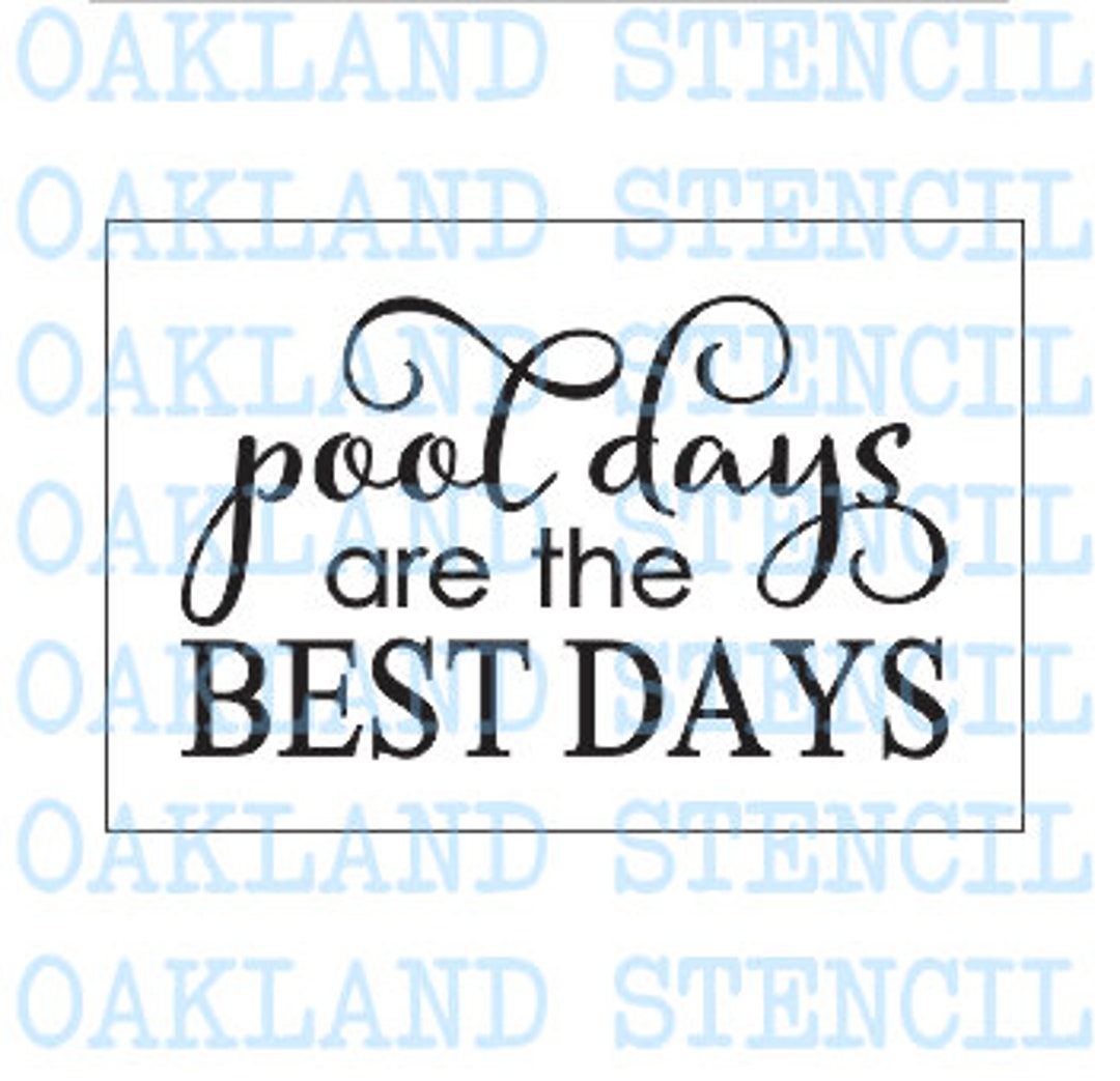 Pool Days STENCIL for Painting Wood Signs Walls Summertime Swimming ...