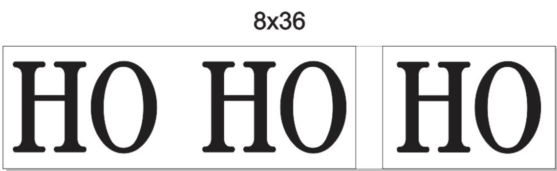 Christmas Stencilho Ho Ho Font 2 for Painting Winter | Etsy