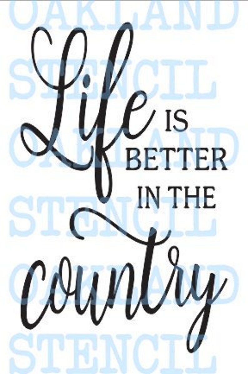 Life is Better Country STENCIL for Painting Wood Signs Canvas - Etsy
