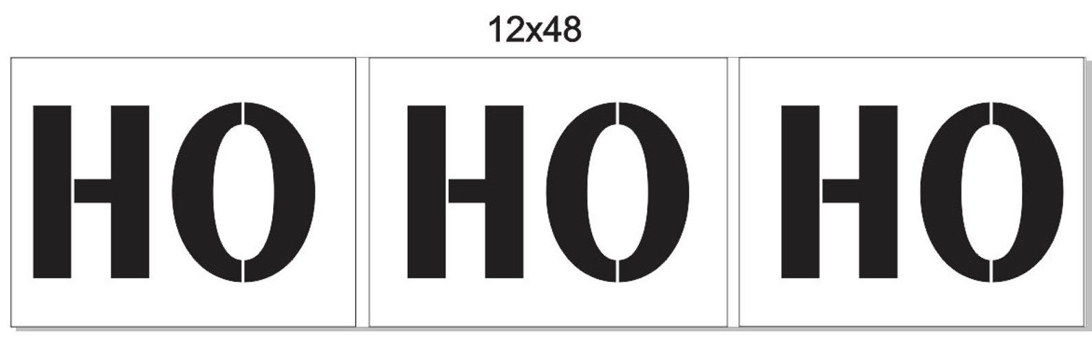 Christmas/santa Stencil**ho Ho Ho** Font #1 **3 Sizes to Choose From ...
