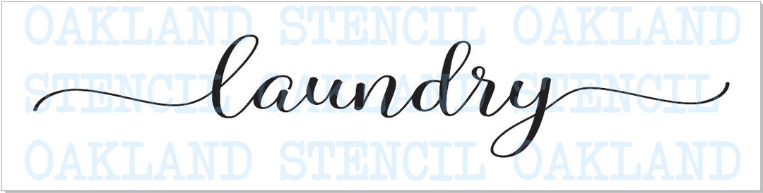 Laundry STENCIL for Painting Wood Signs Canvas Fabric Laundry Room Airbrush Crafts Wall Decor ...