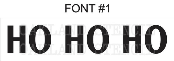 Christmas/santa Stencilho Ho Ho Font 1 3 Sizes to - Etsy
