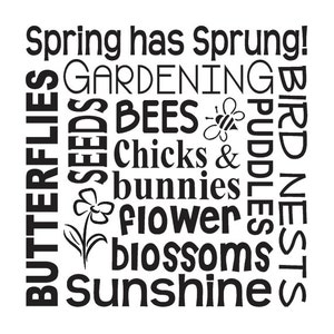 Spring STENCIL **spring Has Sprung**12"x12" or 12"x18" for Painting ...