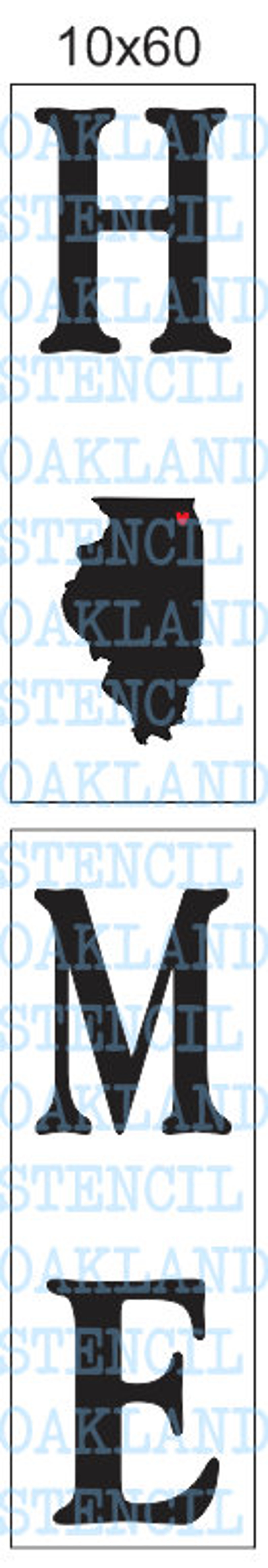 HOME STENCIL Vertical States for Painting Wood Signs Entryway Porch ...