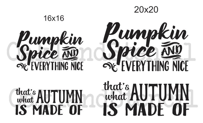 Pumpkin Spice STENCIL 12"x12"--24"x24" for Painting Signs Thanksgiving ...