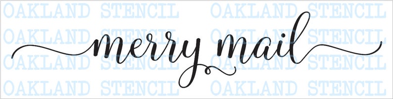 Merry Mail STENCIL for Painting Wood Signs Christmas Winter | Etsy