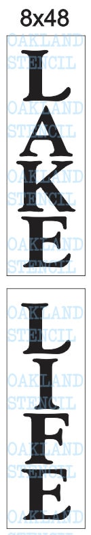 Lake Life STENCIL Vertical Reusable for Painting Wood Signs Tall Large ...