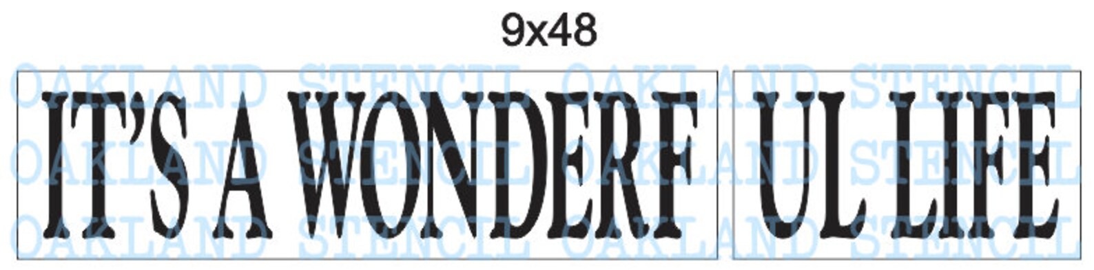 It's A Wonderful Life STENCIL 5x24 7x36 or 9x48 for | Etsy