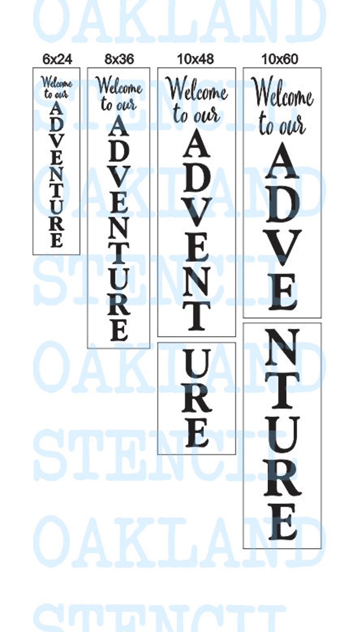 Welcome to Our Adventure Vertical STENCIL for Painting Porch Signs ...