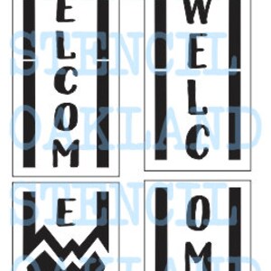Welcome Pencil STENCIL Vertical Reusable for Painting Wood Signs ...