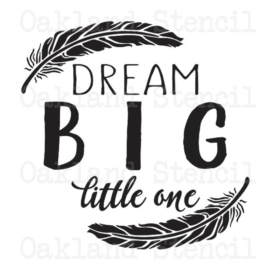 Inspirational STENCIL dream BIG Little One 12x12 - Etsy