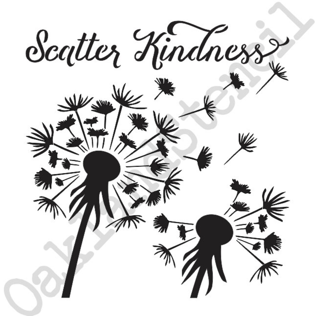 Inspirational STENCIL *scatter Kindness* 12"x12" for Painting Signs ...