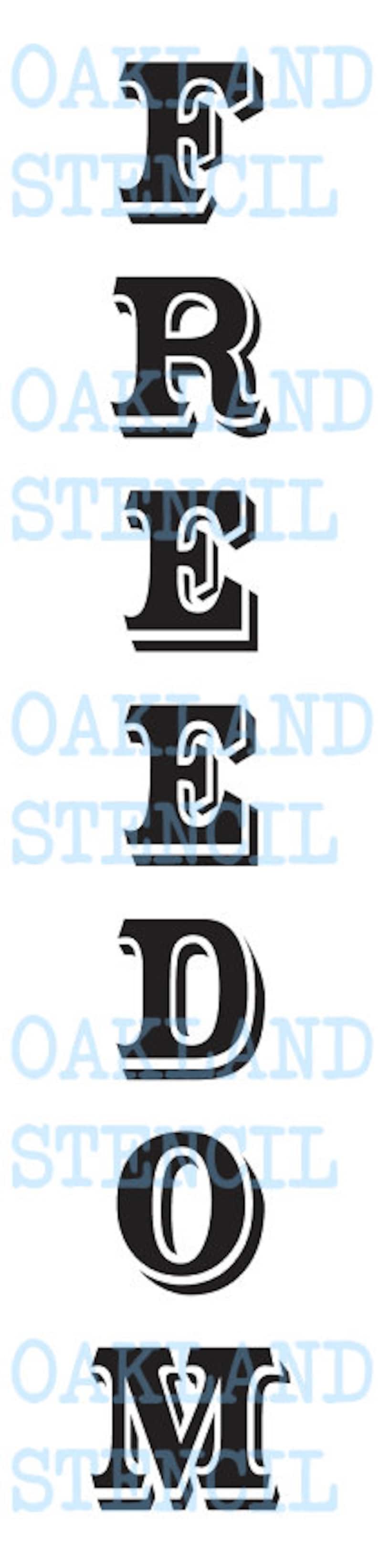 FREEDOM STENCIL 5x24 6x36 - Etsy