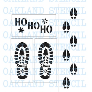 Santa's Boot Print STENCIL SET for Christmas Footprints or Painting ...