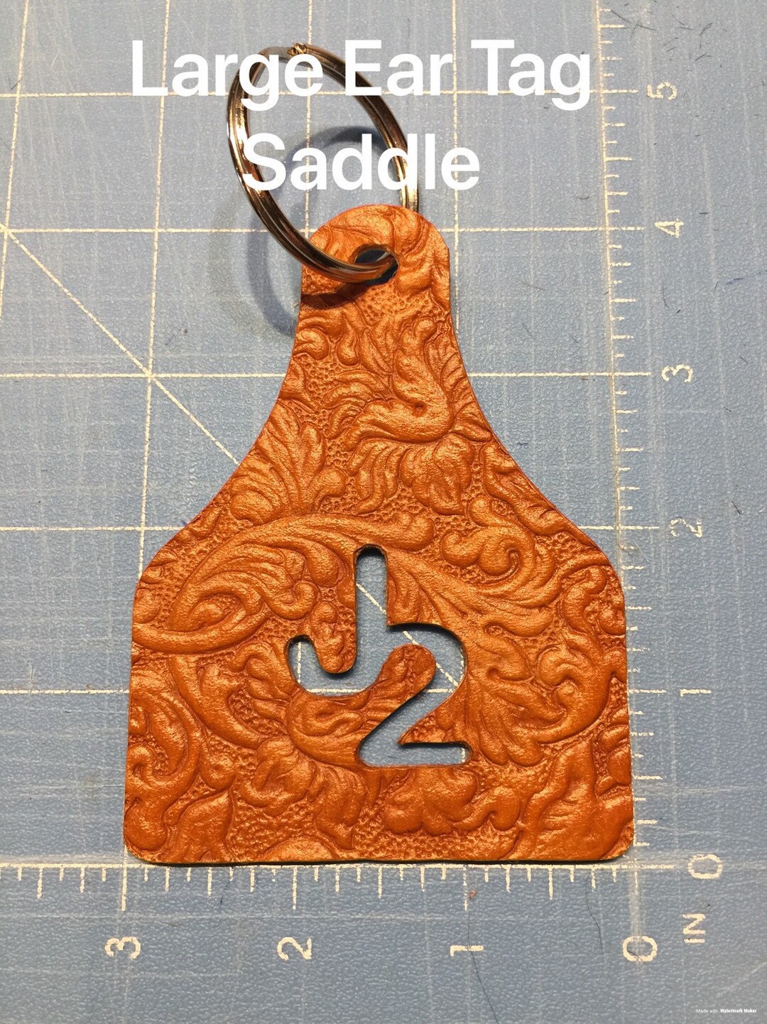 Custom Leather Ear Tags for Keychains, Travel Bags, Purses or Anywhere ...