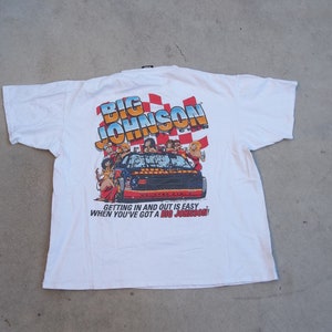 Vintage T-shirt Big Johnson Large Nascar Signed 1990s - Etsy