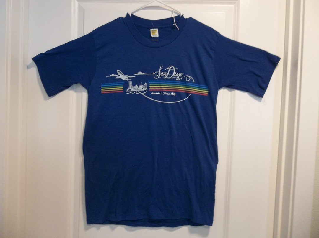 Vintage T-shirt San Diego 1980s Large Velva Sheen Tag - Etsy