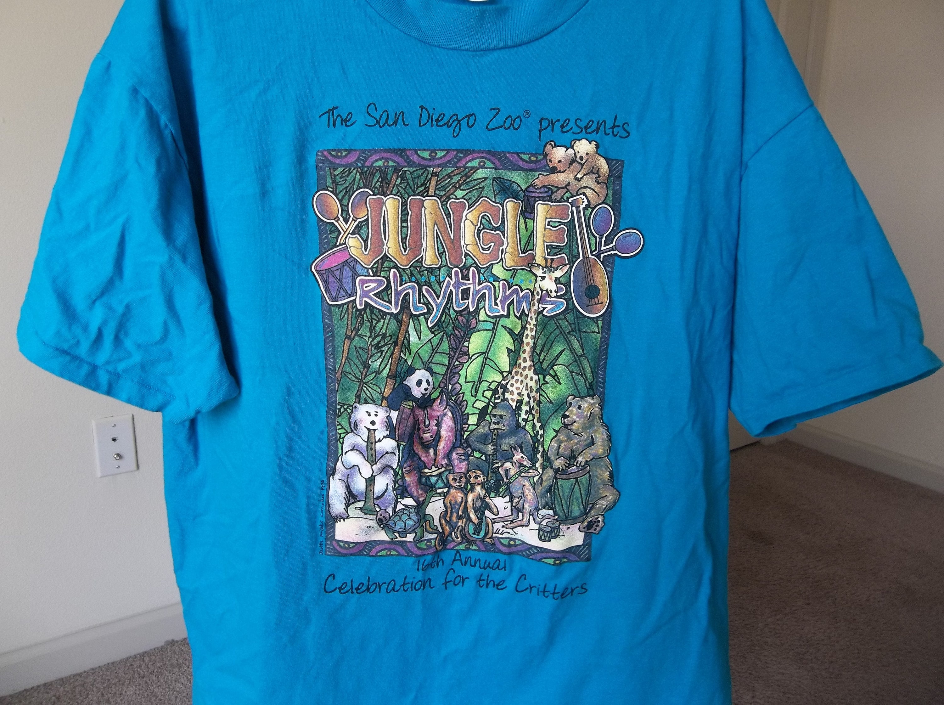 Vintage T-shirt San Diego Zoo 1990s Jungle Rhythm Sz XL - Etsy Vintage T-shirt San Diego Zoo 1990s Jungle Rhythm Sz XL - Etsy