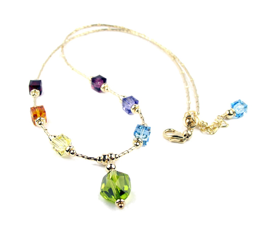 7 Stone Chakra Necklace for Women, Handmade Healing Crystals Spiritual ...