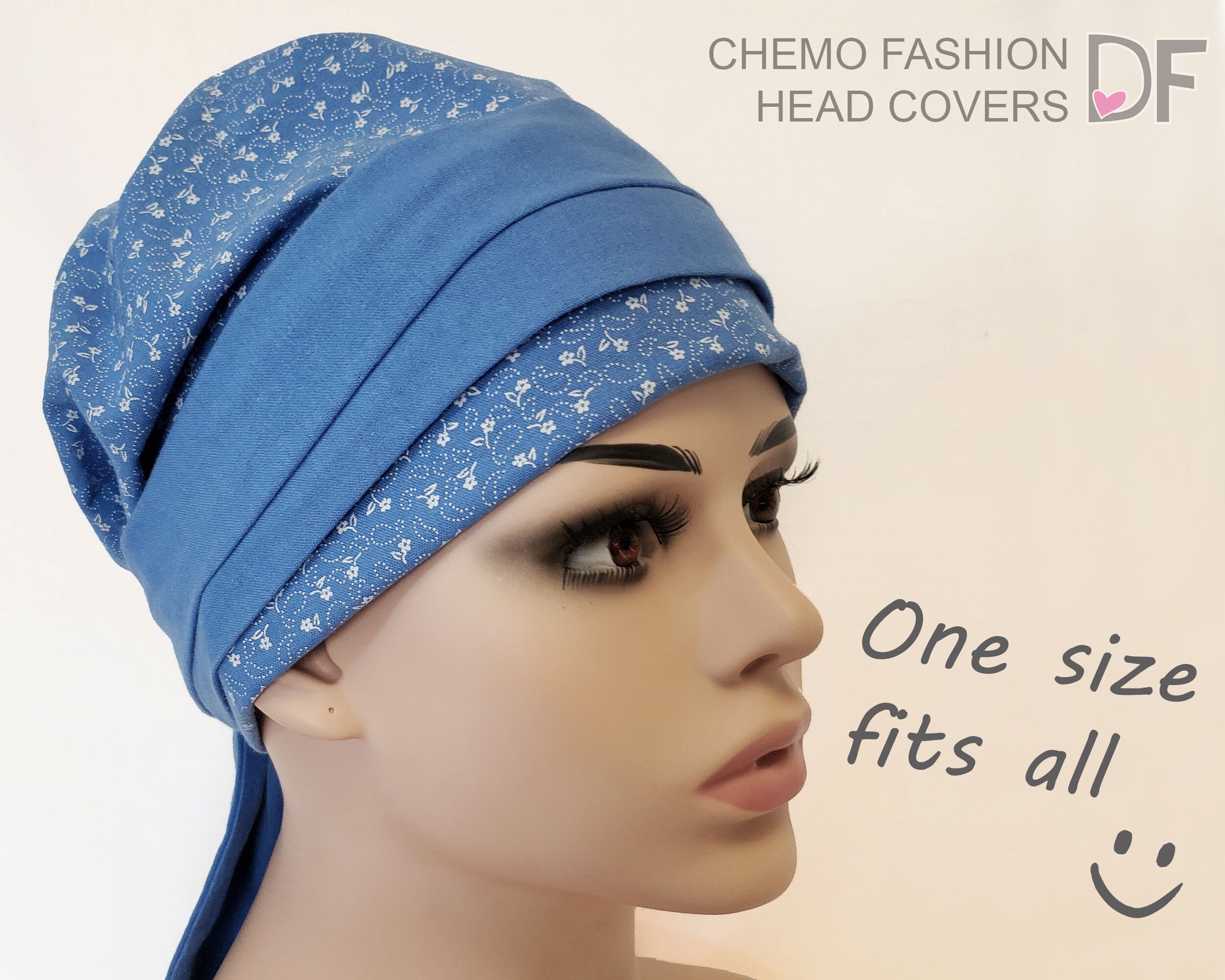 Cancer Chemo Cap with Long Ties/Scrub Cap/Alopecia Hat/Wrap/Scarf/Women ...