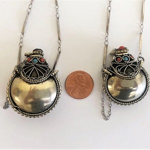 Silver Bottle Necklace, Antiqued Metal Container/jar/vial/jug Necklace ...