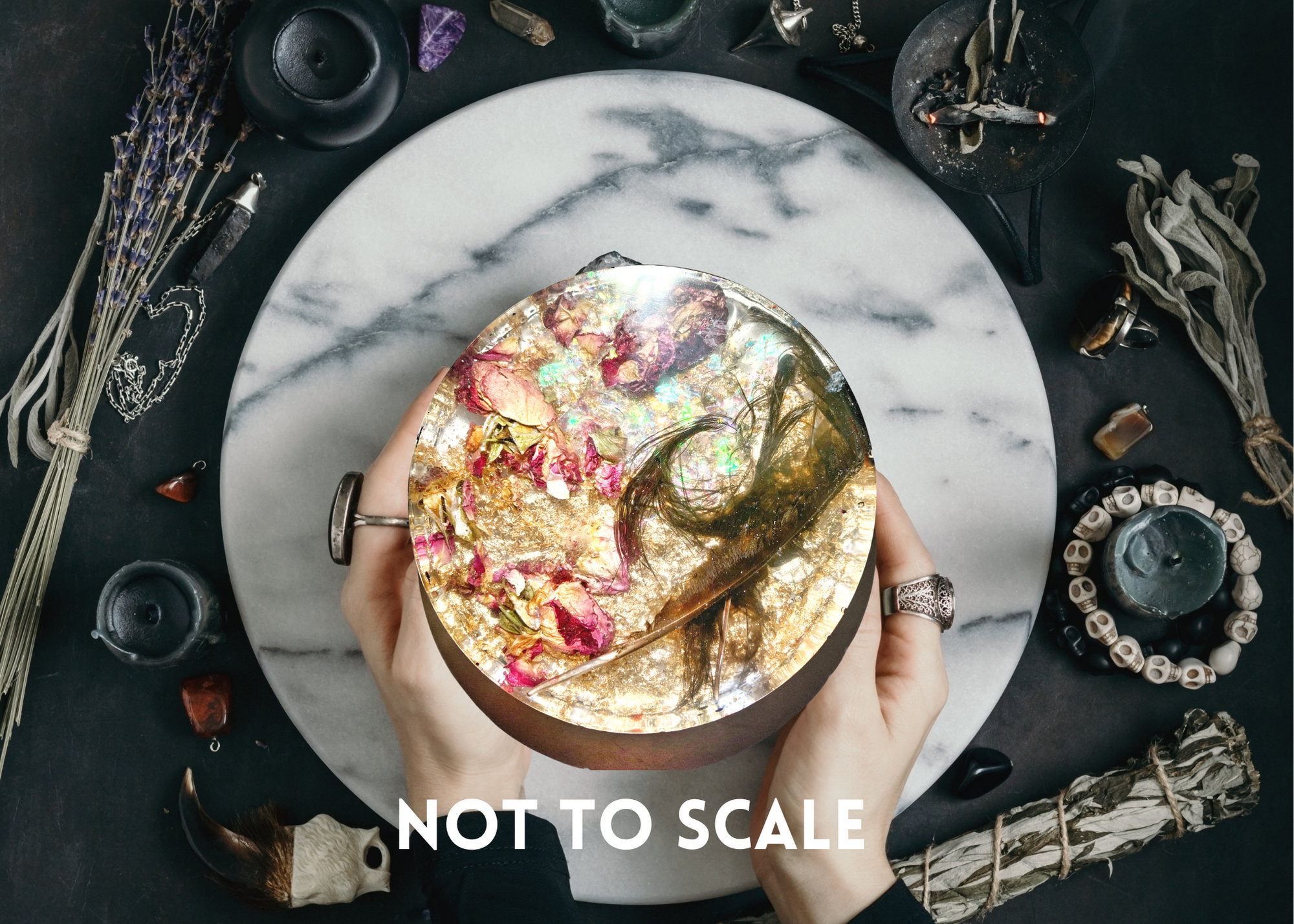 Blessing Uncrossing Art, Pagan Wiccan Altar Statue, Meditation Scrying ...