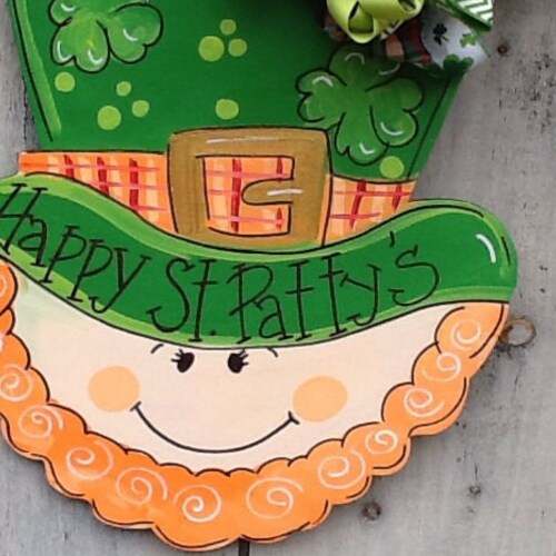 Leprechaun Yard Sign Leprechaun Door Hanger St. Patrick's | Etsy