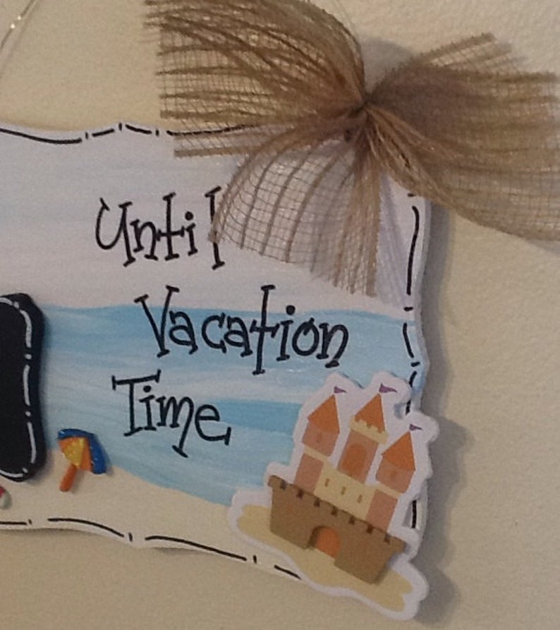 Vacation countdown sign vacation door sign vacation sign | Etsy