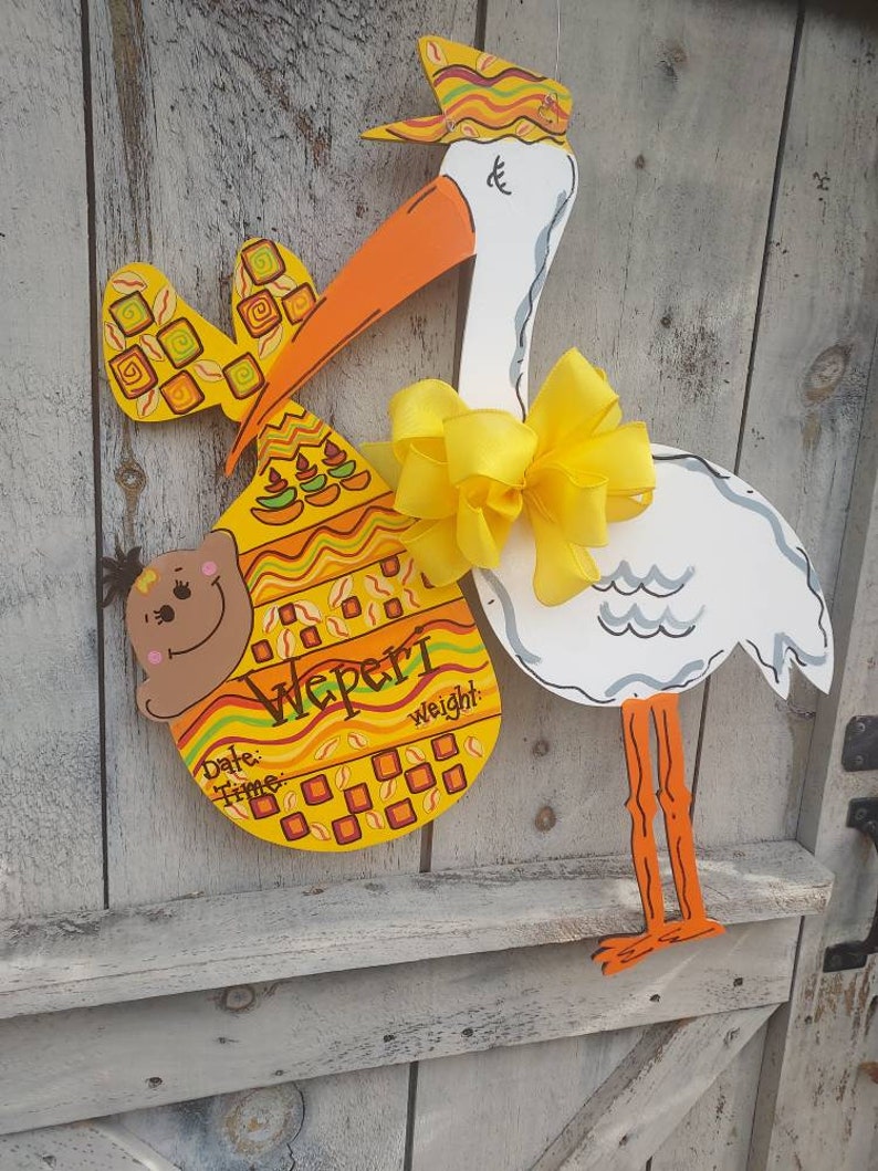 Baby Announcement Sign Stork Sign Stork Announcement Sign - Etsy