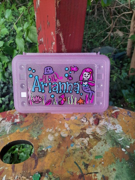 Personalized pencil box girl pencil box school supply box | Etsy