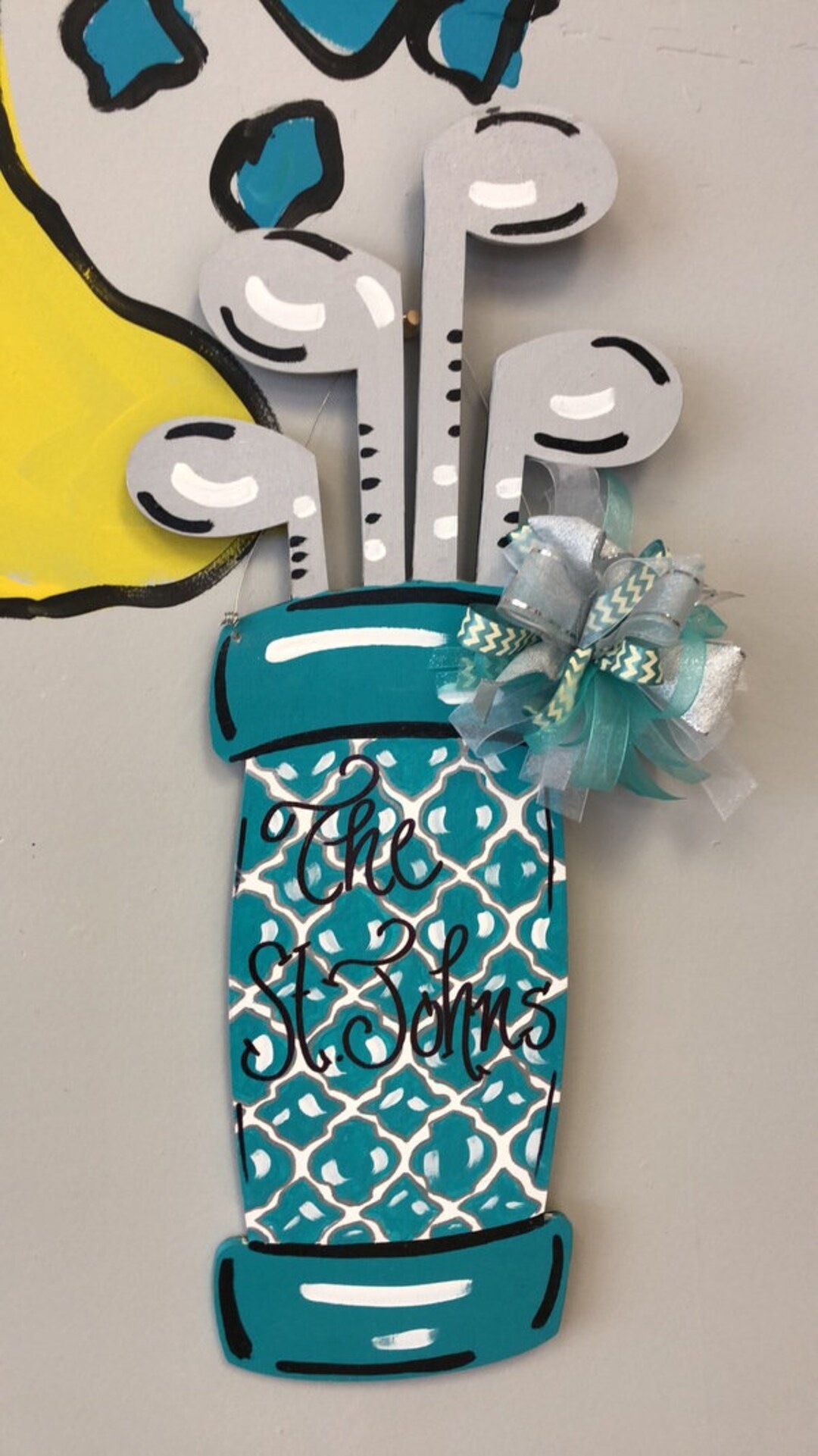 Golf Door Hanger, Golf Door Sign, Golf Sign, Golf Bag Sign, Golf Club ...
