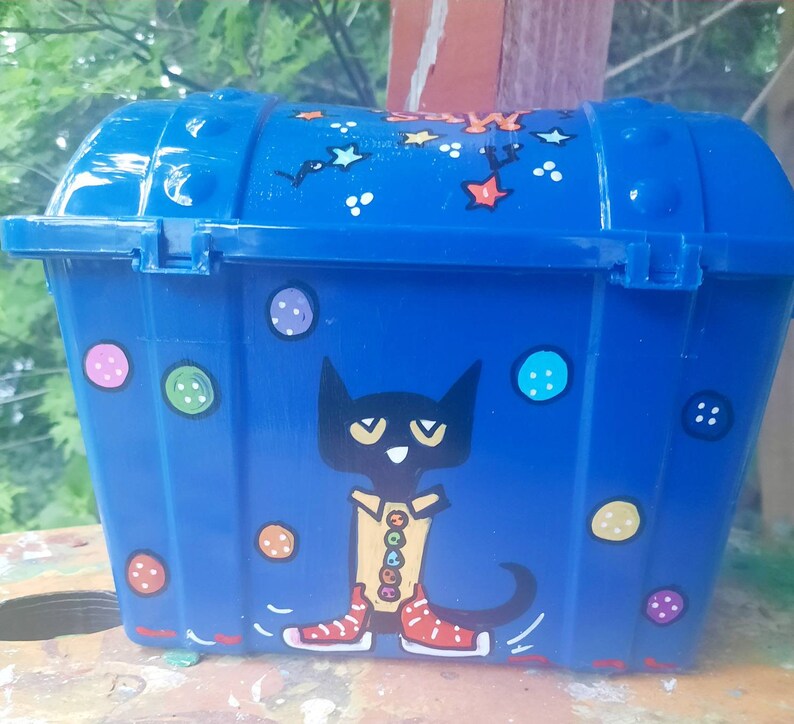 Pete the Cat Reward Box Treasure Chest School Reward Box - Etsy