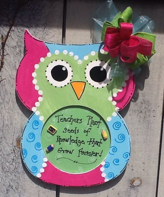 Owl Sign Owl Door Sign Owl Teacher Sign Teacher Sign - Etsy