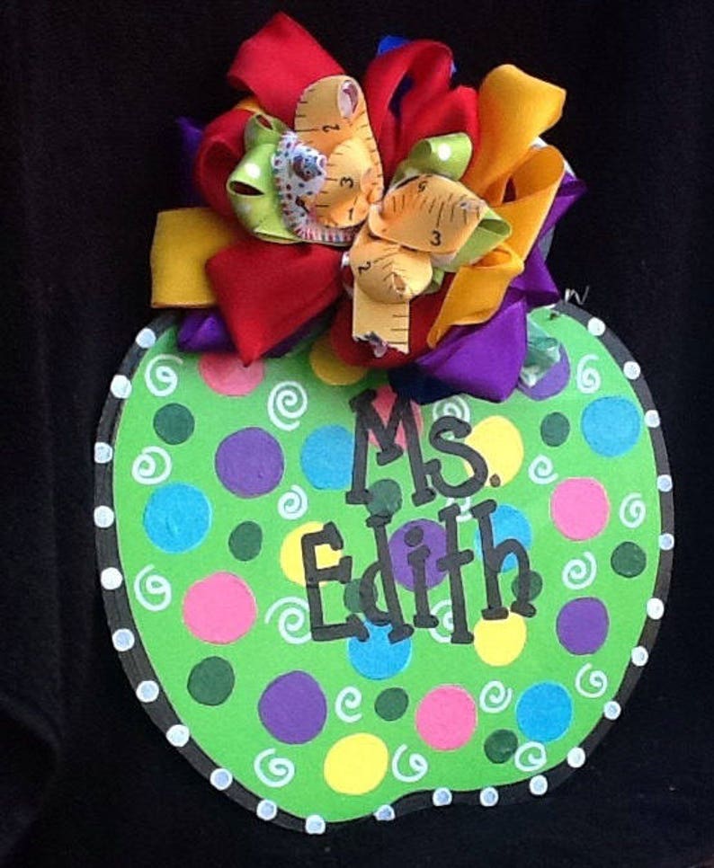 Teacher Apple Sign Candy Apple Sign Candy Apple Door Sign - Etsy