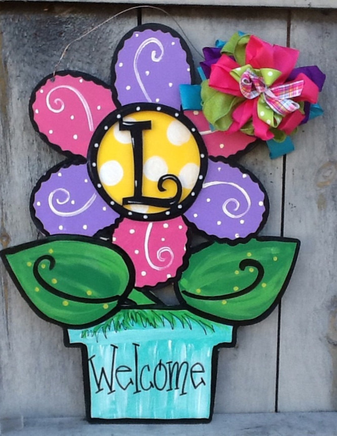 Flower Door Hanger Summer Door Hanger Spring Door Hanger - Etsy