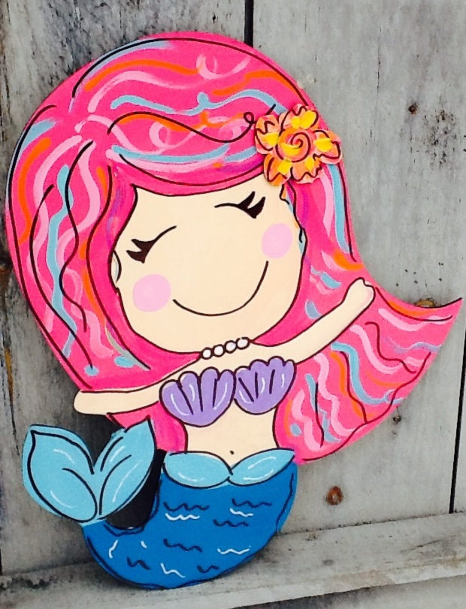 Mermaid Sign Mermaid Door Sign Under the Sea Sign Under the | Etsy