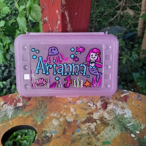Personalized Pencil Box, Girl Pencil Box, School Supply Box, Girls Art ...