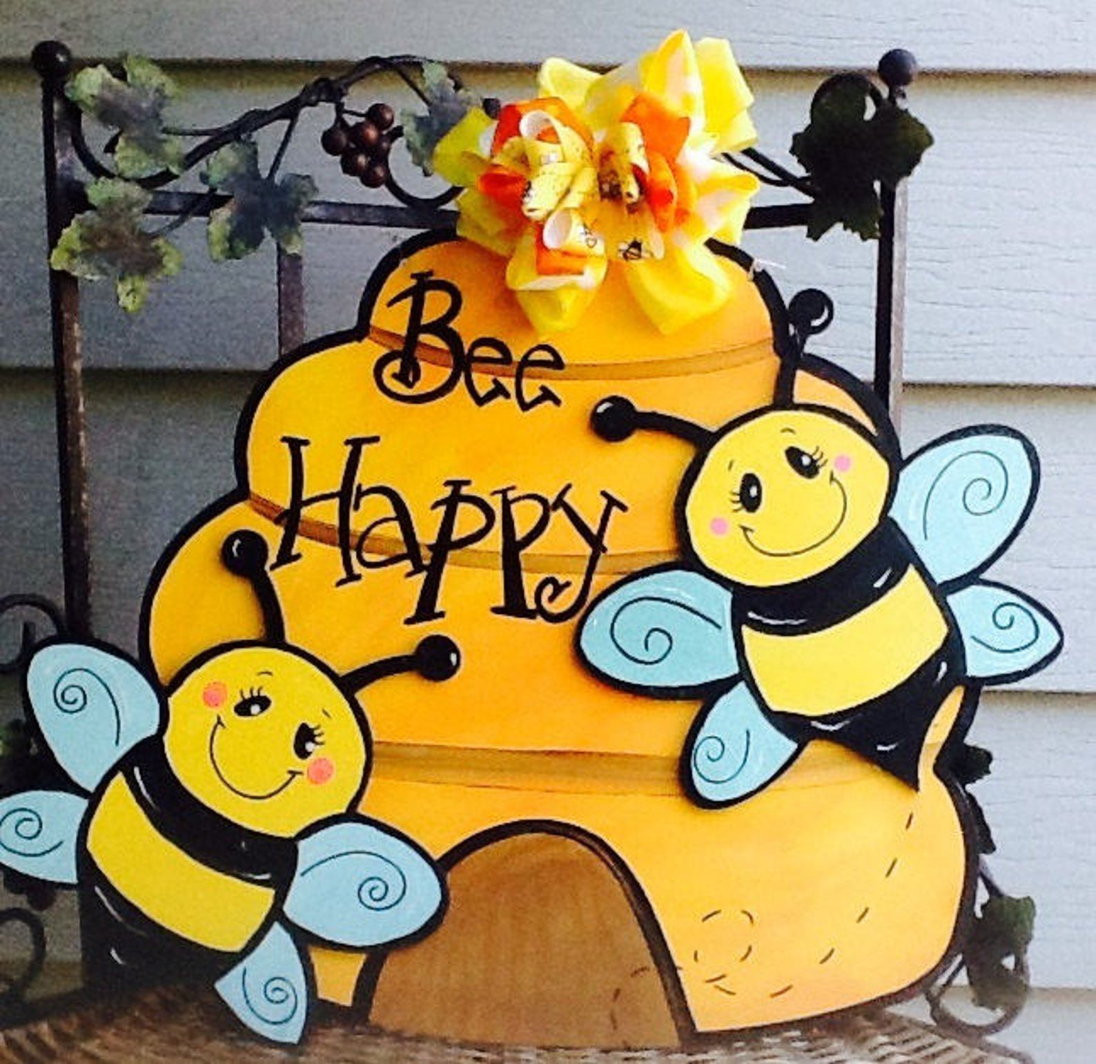 Bee Door Sign Bumble Bee Door Sign Beehive Door Sign Bee | Etsy