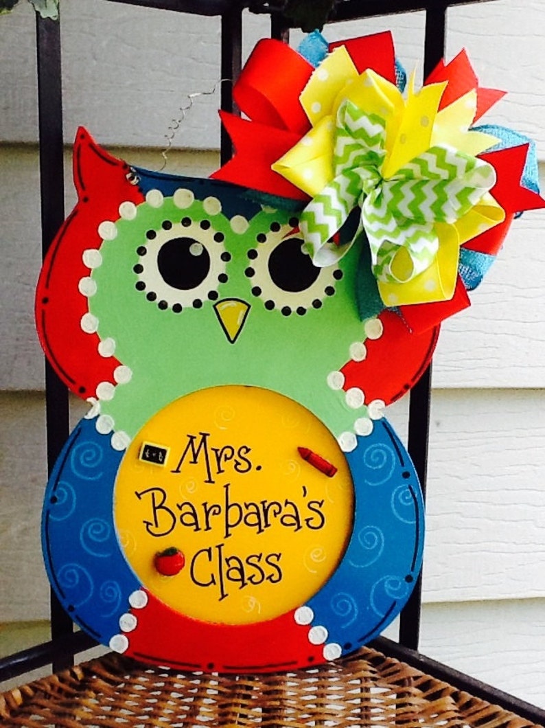 Owl Sign Owl Door Sign Owl Teacher Sign Teacher Sign - Etsy