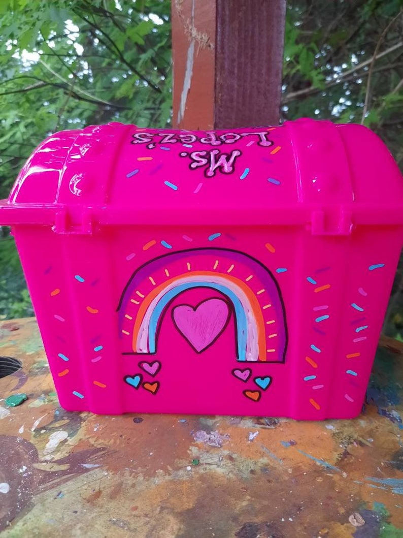 Boho Rainbow Reward Box Treasure Chest School Reward Box - Etsy