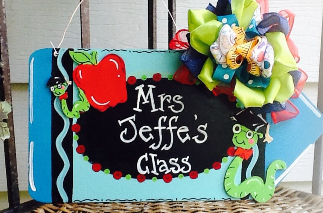 Teacher Door Sign, Teacher Sign, School Sign, School Door Sign ...