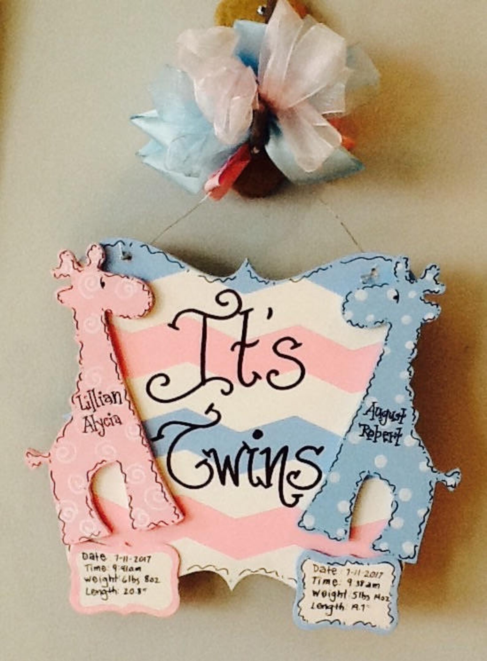 Twins Hospital Sign Twins Door Sign Newborn Sign Baby - Etsy